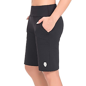 PIQIDIG Running Shorts for Women High Waisted Workout Lounge Yoga Pants Black XL