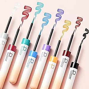 Espoce Liquid Eyeliner, White Eyeliner Liquid Liner Quick-Drying, Ultra-Fine Long-lasting Colored Eyeliners High-pigmented Colorful Eyeliners for Eye Makeup 0.12 Oz (White)