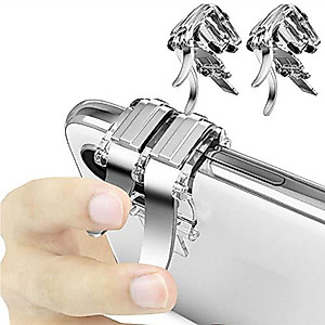Detectorcatty Metal Smartphone Mobile Gaming Trigger for Pubg Mobile Gamepad Fire Aim Button L1R1 Key Shooter Pubg Controller Triggers