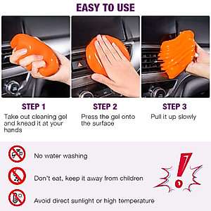 bedee Car Cleaning Gel Cleaning Putty: 2023 Upgraded Keyboard Cleaner Gel 3 Pack High Efficient Cleaning Reusable No Sticky Hands Dust Cleaning Gel for Car Interior Air Vent Keyboard Camera Printer