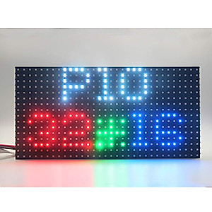 AZERONE P10 Led Matrix Outdoor Waterproof Screen 1/4scan SMD3535 3in1 RGB Full Color LED Display Module Panel Board 320x160mm 32x16 Pixels (RGB-Full Color, P10-320 * 160mm)