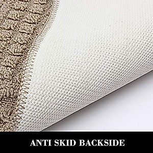 27X18 Inch Anti Fatigue Kitchen Rug Mats are Made of 100% Polypropylene Half Round Rug Cushion Specialized in Anti Slippery and Machine Washable (Beige 1 pc)