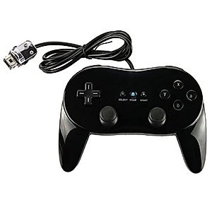 New Classic Pro Controller For Nintendo Wii (1pcs black)