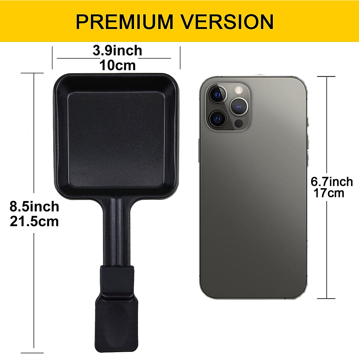 Kosmosta Non-Stick Coated Mini Grill Cheese Pan Melting Accessories for Raclettes Replacement trays Raclette Dishes Mini raclette pans, Square Shape(8PCS)