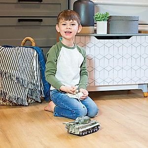 Kidplokio Remote Control Army Military War RC Tank with Lights Sounds, Assorted Camo, Boys, Ages 3+