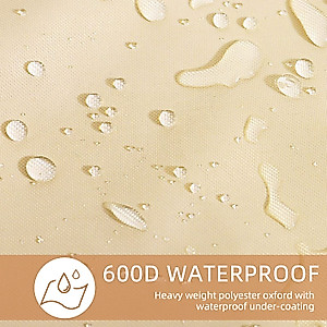 QIANG KUN patio furniture covers waterproof,3-Seater outdoor sofa cover 600D Heavy Duty covers for outdoor furniture (62*39*35")