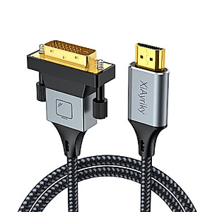 HDMI to DVI Adapter Cable 2-Pack, 6 Ft Bidirectional DVI to HDMI Cord Adapter Male to Male Support 1080P, 3D Comupter,Monitor,Game Console