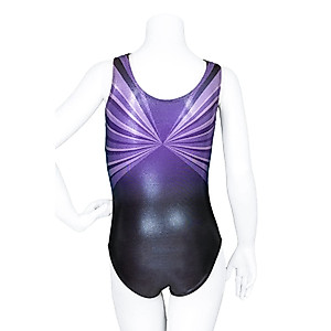 Destira Gymnastics Leotards for Girls, Interstellar Cosmic - Premium Hologram Fabric w/Dazzling Rhinestone Crystals - Dance, Cheer, Yoga, & More, Child Medium (8)