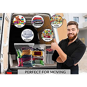 [ PACK OF 50 ] X-Large 3 Gallon Food Storage Bags for Freezer, Meat, Space Organization, Packing, Lunch, or Travels