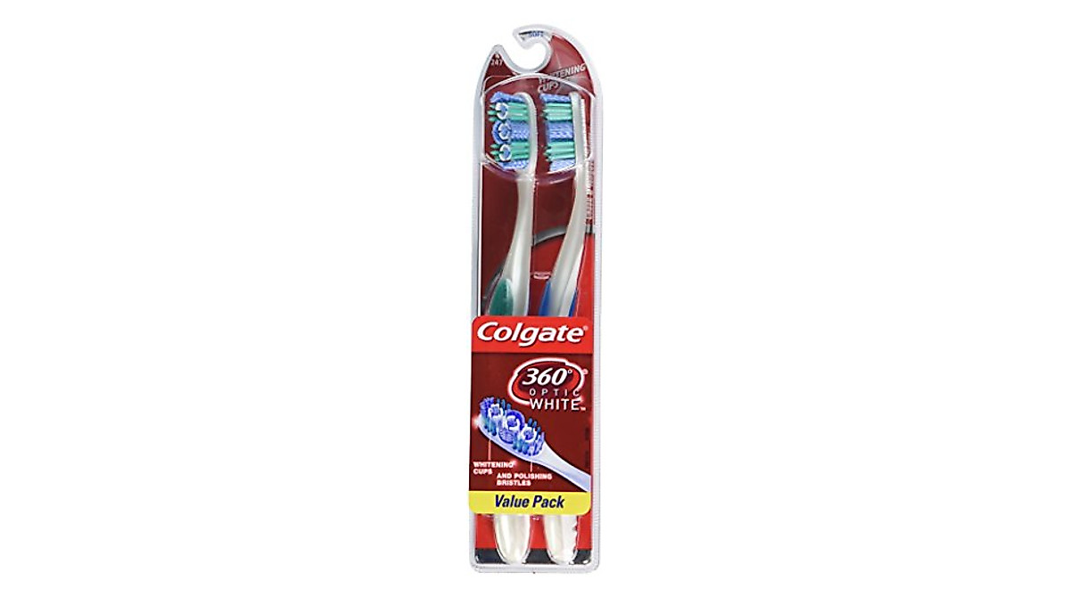 Colgate 360° Optic Whitening Toothbrush - 2 Count