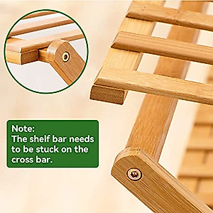 Hanari 3-Tier No Installation Shoe Rack, Foldable Shoe Organizer for Entryway and Closet, Natural Bamboo Shoe Shelf.(Natural)