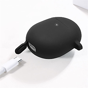 for Google Pixel Buds Pro Silicone Case Anti-Fall Anti-Scratch Shockproof Protective Cover with Keychain (Yellow)