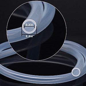 PULACO Plastic Tubing ID/OD 7x10mm (0.3in/0.4in) 16FT for Aquarium, Garden, Pond, Water cooling, Industrial Machine