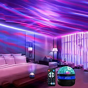 1pc Starry Projector Light With 7 Color Patterns &Remote Control,Multifunctional Polar ProjectorNight Light For Bedroom Atmosphere