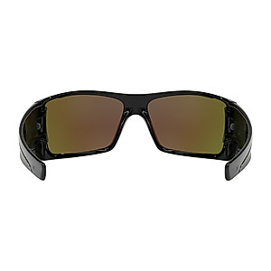 Oakley Batwolf Sunglasses (Polished Black Frame, Prizm Sapphire Lens) with Lens Cleaning Kit and Country Flag Microbag