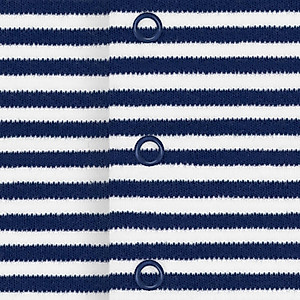 Creative Knitwear Villanova University Wildcats Striped Newborn Footed Baby Romper, Navy, 6-9 Months