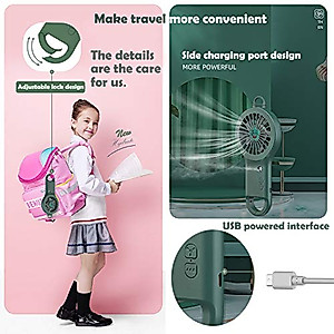 ZOMFOM Nano Misting Fan, Mist Spray Pores Water SPA Moisturizing Hydrating Face Sprayer USB Rechargeable, Spray Water Mist Fan, Nano Handheld Misting Fan with 2 button (ArmyGreen)