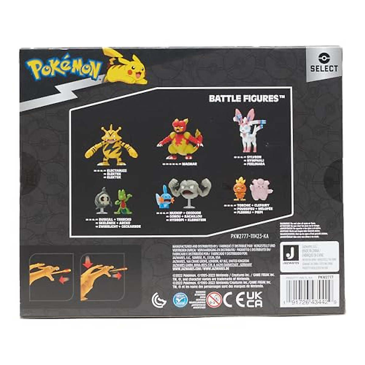 Pokémon Select Evolution 3 Pack - Features 2-Inch Charmander, 3-Inch Charmeleon and 4.5-Inch Charizard Battle Figures