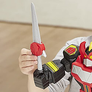 Power Rangers Playskool Heroes Mega Mighties Megazord Action Figure, 12-Inch Mighty Morphin Toy for Kids Ages 3 and Up