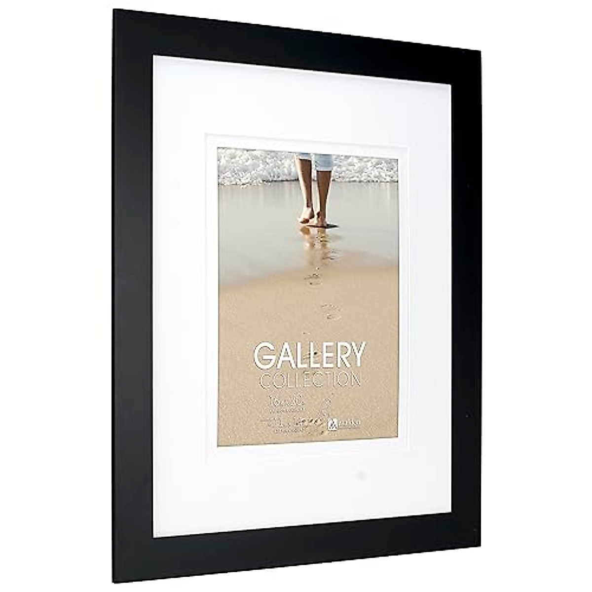 Malden 16x20 Matted Picture Frame - Made to Display Pictures 11x14 with Mat, or 16x20 without Mat -Black