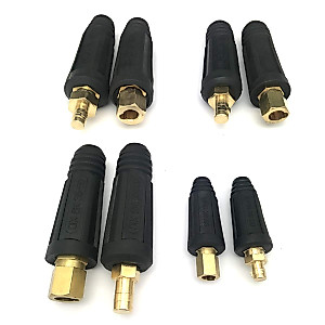 KINGQ Welding Cable Joint Quick Connector Pair DINSE-Style 100Amp-200Amp (#6-#4) 16-25 SQ-MM 2-set