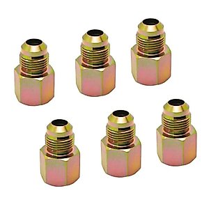 HQMPC Gas Connector Fitting Gas Steel Fitting For Grill Stock, Fire Place U3 3/8"FlareX3/8"FIP 6Pcs