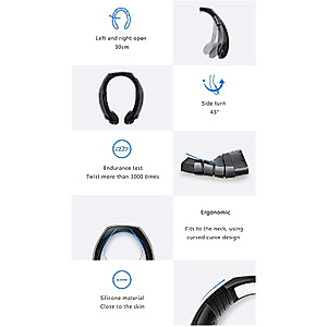 Honsy Neck Fan Air Conditioner Portable Personal Neck Fan Air Conditioner Wearable Ac Battery Rechargeable Mini Personal Fan Cooling Bladeless Neck Fan for Women Men Ice Cooler Outdoor Neck Fan