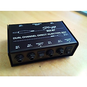 Stagg 2 Channel Passive DI Box With Mono/Stereo Switch SDI-ST