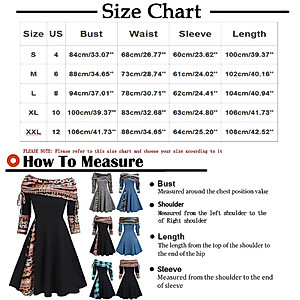 UQRZAU Winter Dresses for Women 2024, Dresses Convertible Neck Cinched Striped Flare A Line Dress Long Sleeve Wedding Guest Dress Sequin Party Dress Renaissance 2024 Dress Bodycon (L, Blue)