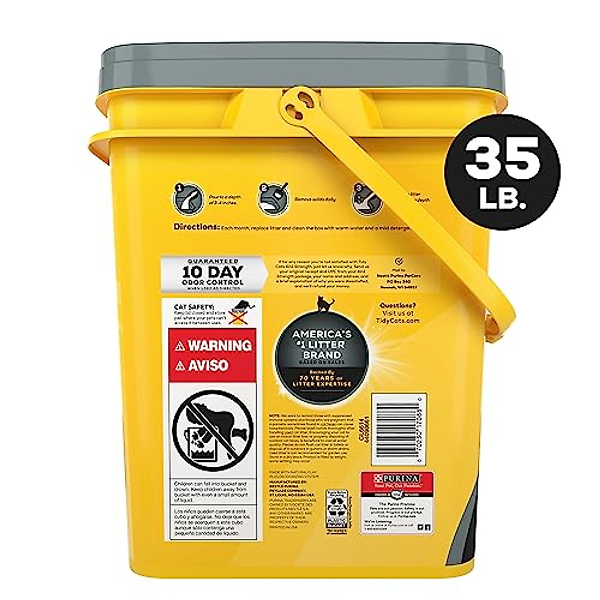 Purina Tidy Cats Clumping Cat Litter, 4-in-1 Strength Multi Cat Litter - 35 lb. Pail
