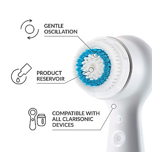 Clarisonic Deep Pore and Radiance Facial Cleansing Brush Head Replacement Set Compatible with Mia 1, Mia 2, Mia Fit, Alpha Fit, Smart Profile Uplift and Alpha Fit X, 2 Count