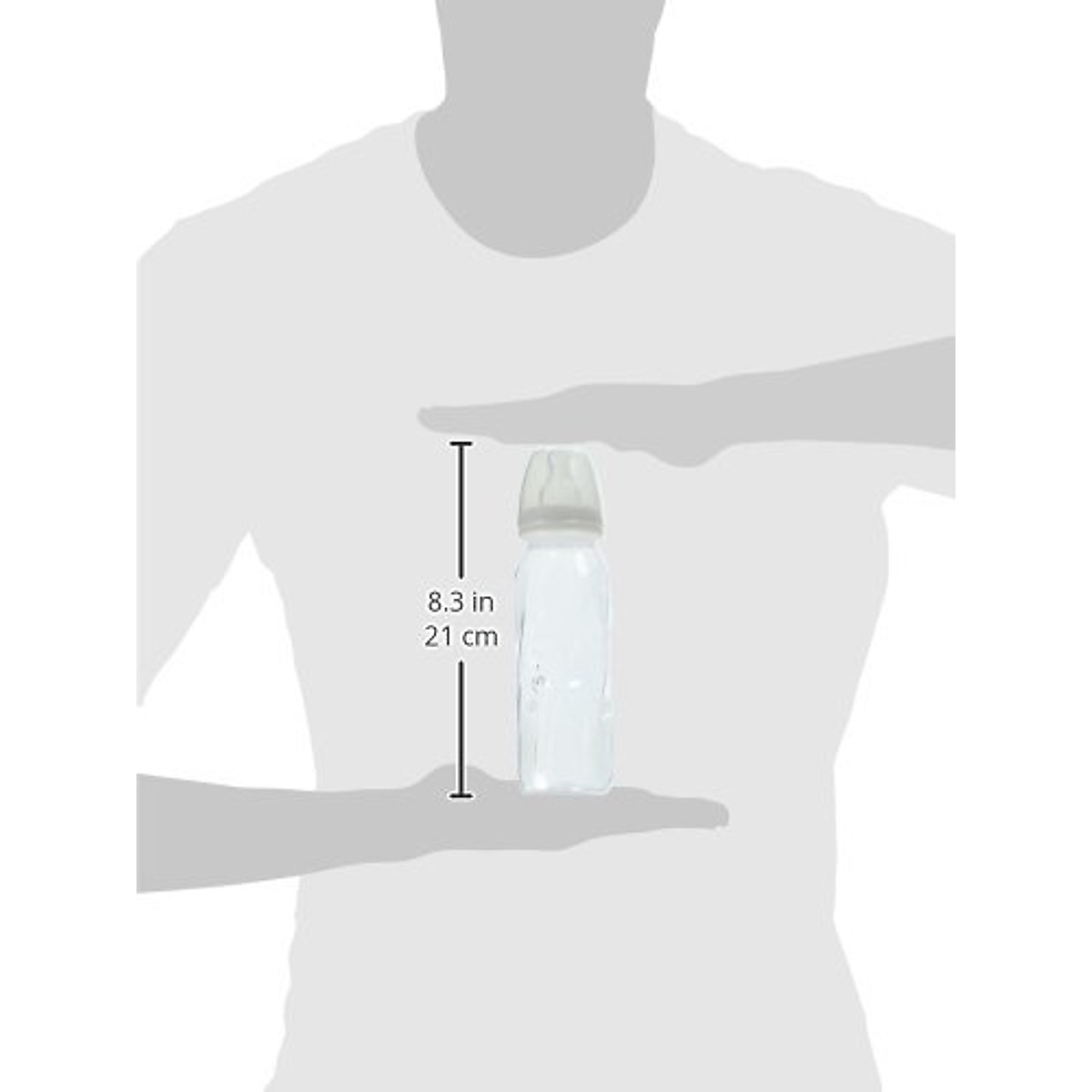 Evenflo Feeding Premium Proflo Vented Plus Polypropylene Baby, Newborn and Infant Bottles - Helps Reduce Colic - Clear, 8 Ounce (Pack of 6)