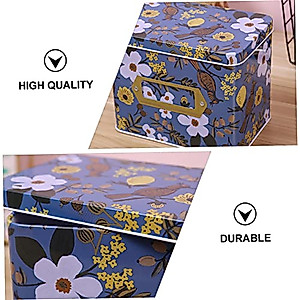 Abaodam 3 Pcs Label Finishing Box Empty Cookie Tin Metal Container Food Jars with Cookie Jar Coffee Bean Canister Valentines Day Gift Tins Kitchen Jars Iron Sheet Old Fashioned Tinplate