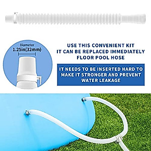 JENPECH Hose Clamp Adjustable Bendable Flexible Swimming Pool Hose Snap for Garden White