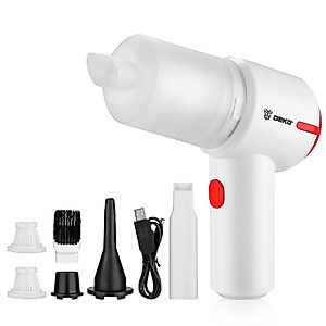 DEKOPRO Cordless Vacuum Cleaner,5000Pa Strong Suction Portable Car Vacuum Cleaner, Strong Aluminum Fan, HEPA Filter, Wet/Dry Use, for Home/Office/Car Cleaning
