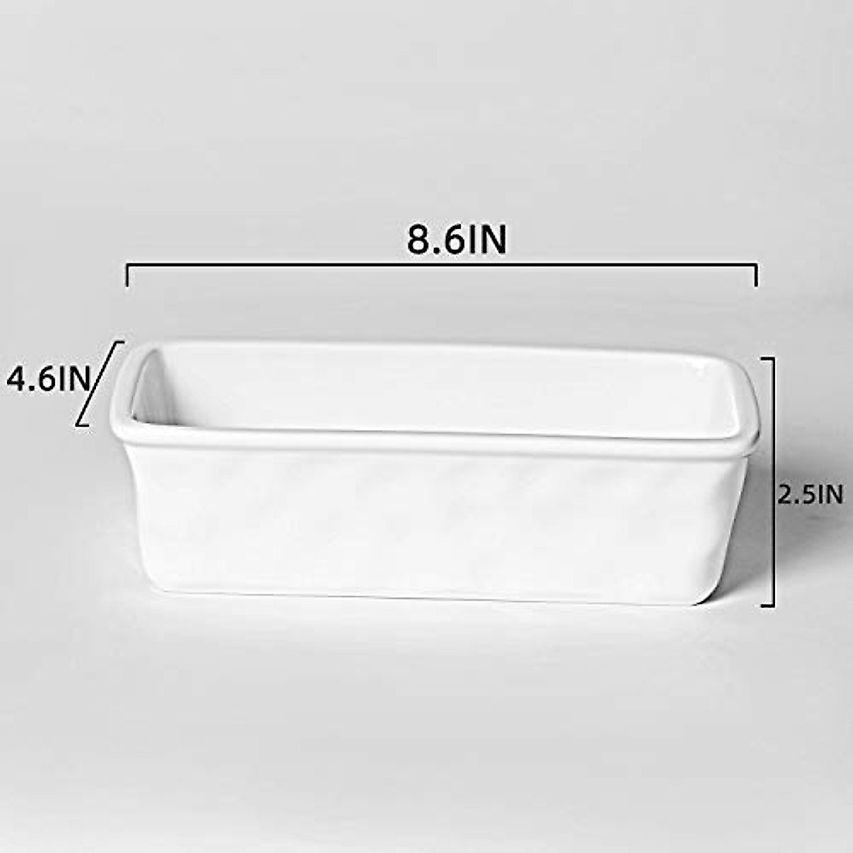 HAOTOP Ceramics Nonstick Baking Bread Loaf Pan, 8.5 x 4.6 Inch (White)