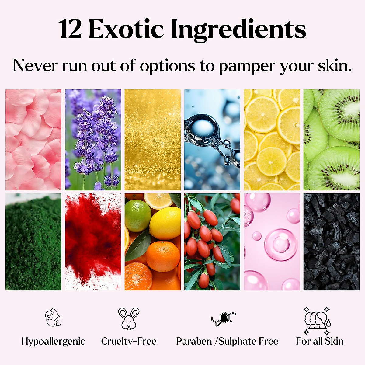 Jelly Mask for Facials - 12 Flavors Hydrating & Brightening Jelly Face Masks | Free Jade Roller & Spatula | Bulgarian Rose, Lavender, Hyaluronic Acid, 24K Gold face mask skin care |Vajacial Jelly Mask