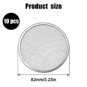 10pcs Mason Jar Sprouting Lids, Stainless Steel Screen Lids Sprouting Lids for 86mm Wide Mouth Mason Jar Seed Sprouting Jar Lids for Growing Bean Broccoli Alfalfa Seeds