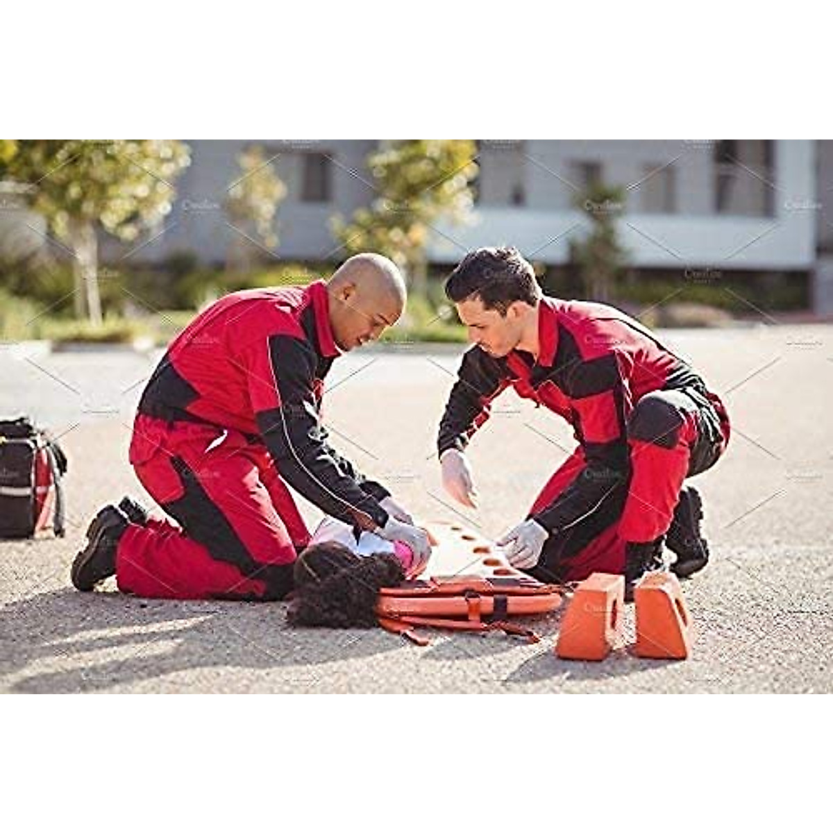 ASA Techmed Spine Board Stretcher, Patent Transfer EMT Backboard Immobilization, Base Board Green