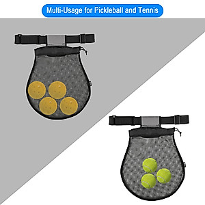 Cosmos Pickle Ball Waist Bag Holder Pickleball Waist Pouch Bag Ball Pouch for Holding Pickle Ball Game Universal Training Equipment Bag