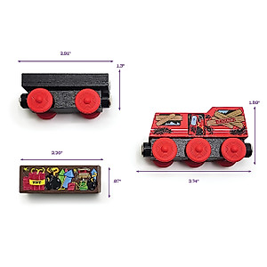 ZANY TRAINS Series 1 - Wooden Train Set with Cargo - Compatible with All Wooden Train Sets - Wooden Train Cars (T.N. Theresa)