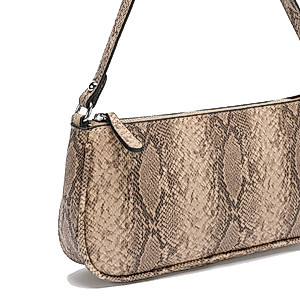 IBIZA VIBE Retro Crocodile Effect Faux Leather Bag for Women Shoulder Purse Handbag