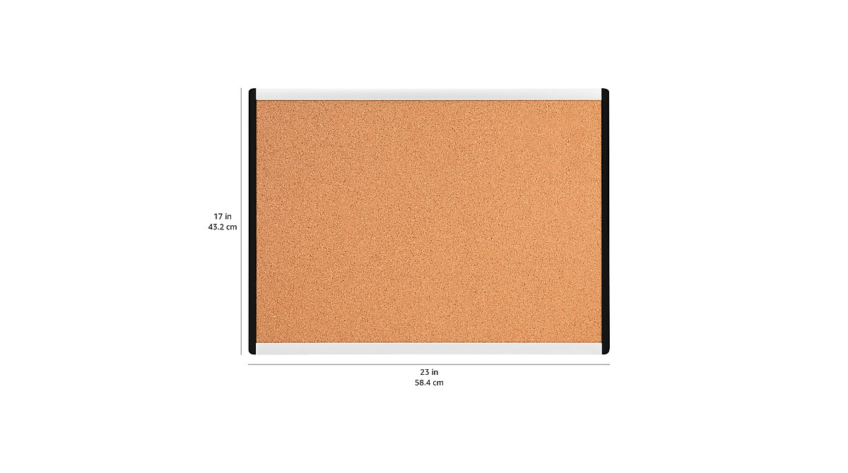 Amazon Basics Cork Board 17x23 Inches - Durable, Self-Healing Surface
