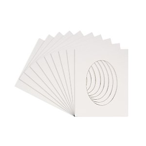 CountryArtHouse White Acid Free 12x16 Oval Picture Frame Mat with White Core Bevel Cut for 8x12 Pictures - Fits 12x16 Frame - Pack of 25 Matboards