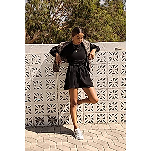 Bandier SJ-SJB10004-Sincerely Jules x The Dahlia Sweatshirt Dress-Black-S