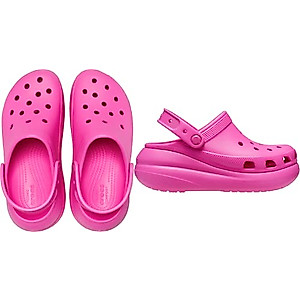 Crocs Unisex Classic Crush Clogs | Platform Shoes, Juice, 8 US Men