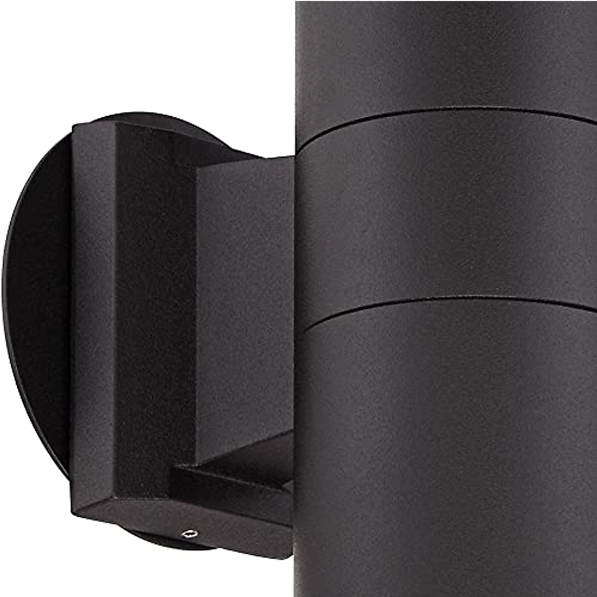 Possini Euro Design Ellis Modern Contemporary Outdoor Wall Light Fixtures Set of 2 Black Aluminum 11 3/4" Glass Lens for Exterior House Porch Patio Outside Deck Garage Yard Front Door Garden Home