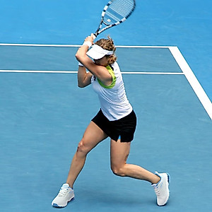 AKK Women's Air Running Shoes - Non Slip Breathable Gym Jogging Tennis Fitness Fashion Athletic Workout Sneakers White/Blue Size 7