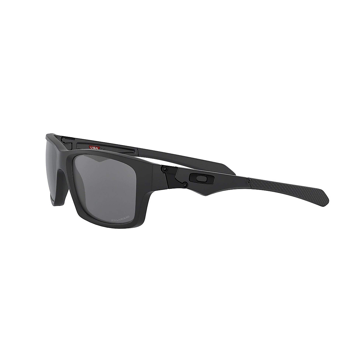 Oakley Men's 0OO9135 Jupiter Squared Rectangular Sunglasses, Matte Black/Black Iridium Polarized, 56 mm