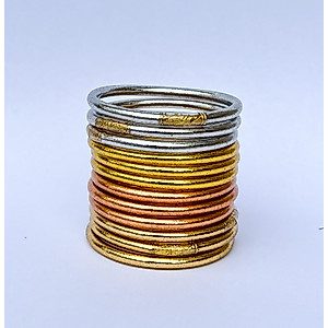 EMME EVERYDAY RAIN or SHINE INTERLOCKING BRACELETS THAI (DARKGOLD, MED)